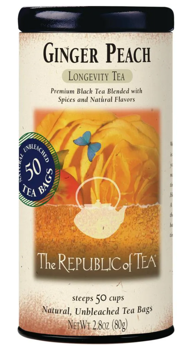 Republic of Tea Ginger Peach Tea – Cal Java Coffee Roasters